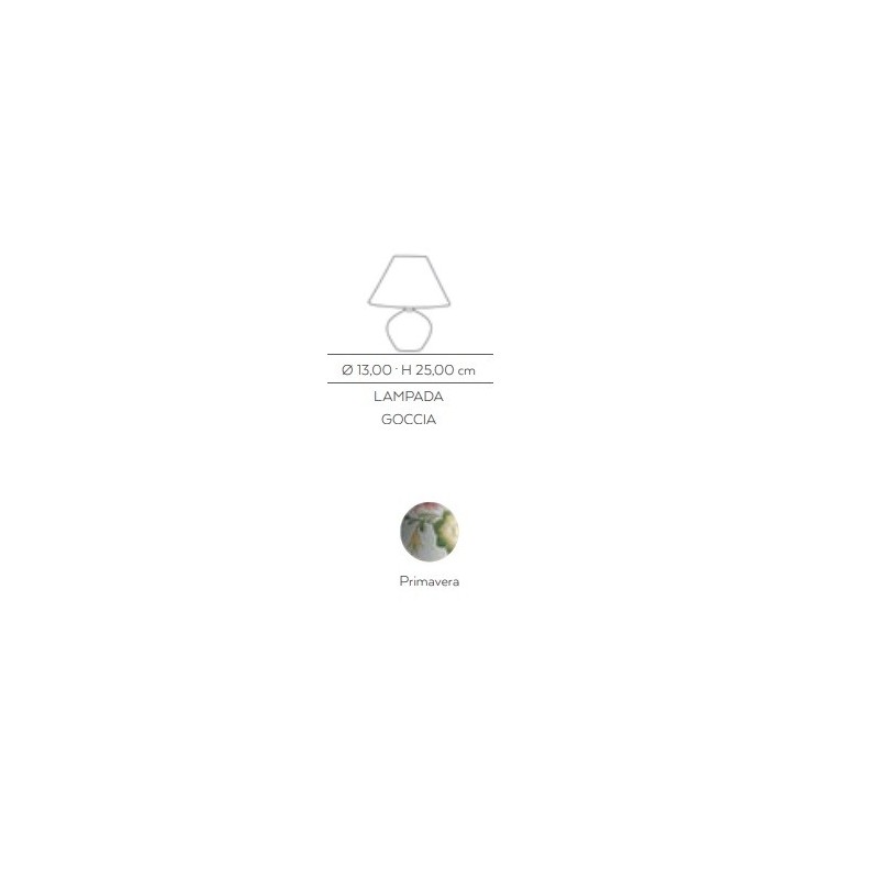 PRIMAVERA ROSA LAMP GOCCIA D13H25 PRIMLG1 cm - CERASARDA LG1PR
